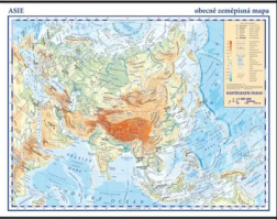Asie - školní nástěnná obecně zeměpisná mapa Asie 1:13 000 000 (Defekt ...