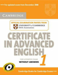 Cambridge CAE 1 for updated exam: Student´s Book without answers ...